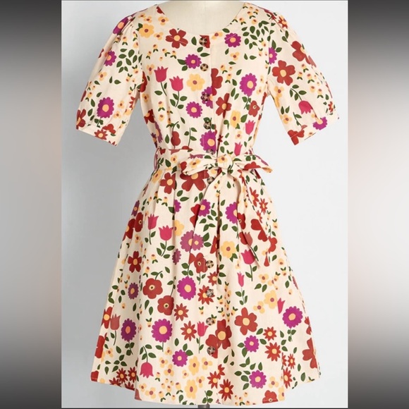 Modcloth | Dresses | Modcloth X Princess Highway Floral Buttonup Dress ...
